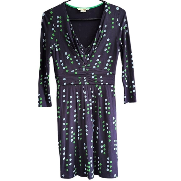 Boden | Dresses | Euc Boden Marion Jersey Blue Dot Dress Size 4 | Poshmark